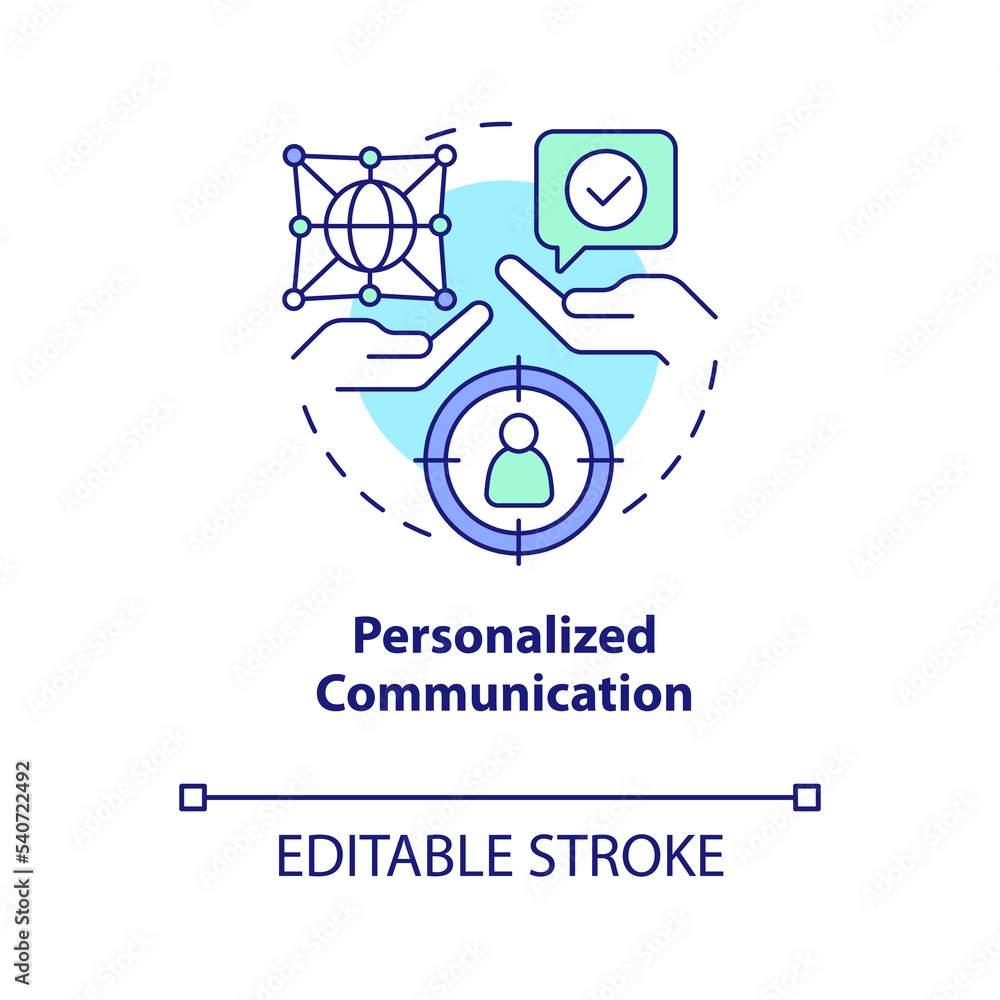 Personalized communication concept icon. Digital marketing strategy ...