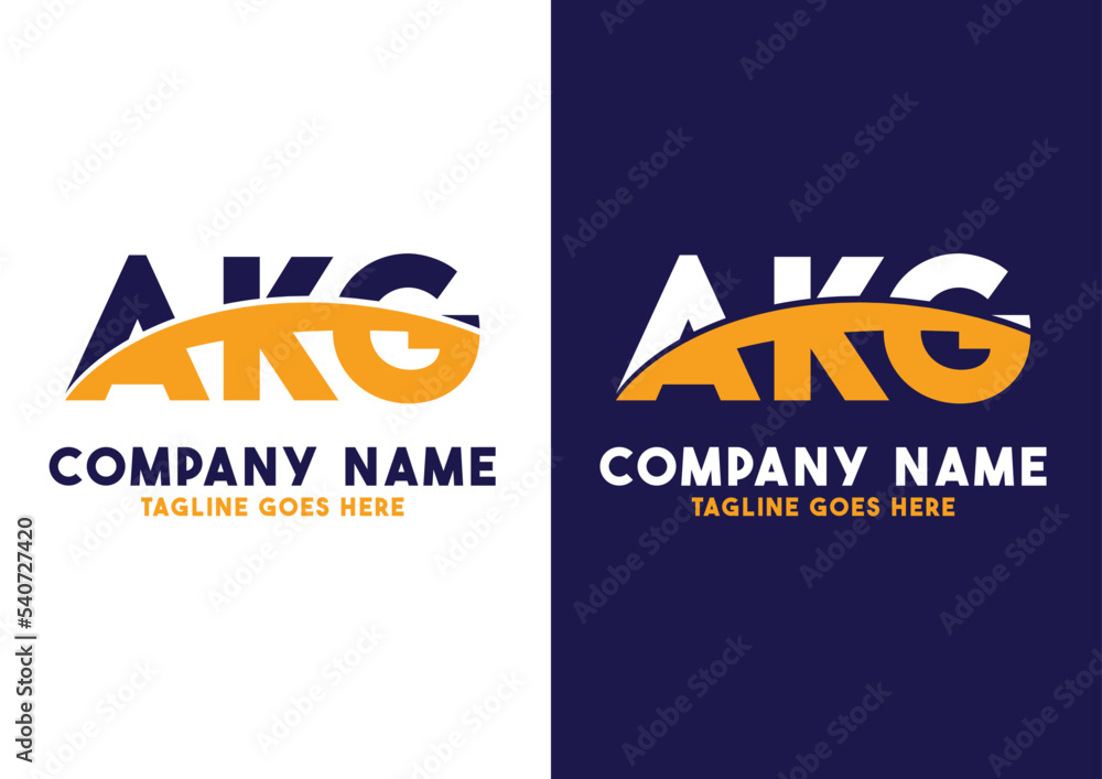 Letter AKG logo design vector template, AKG logo Stock Vector | Adobe Stock