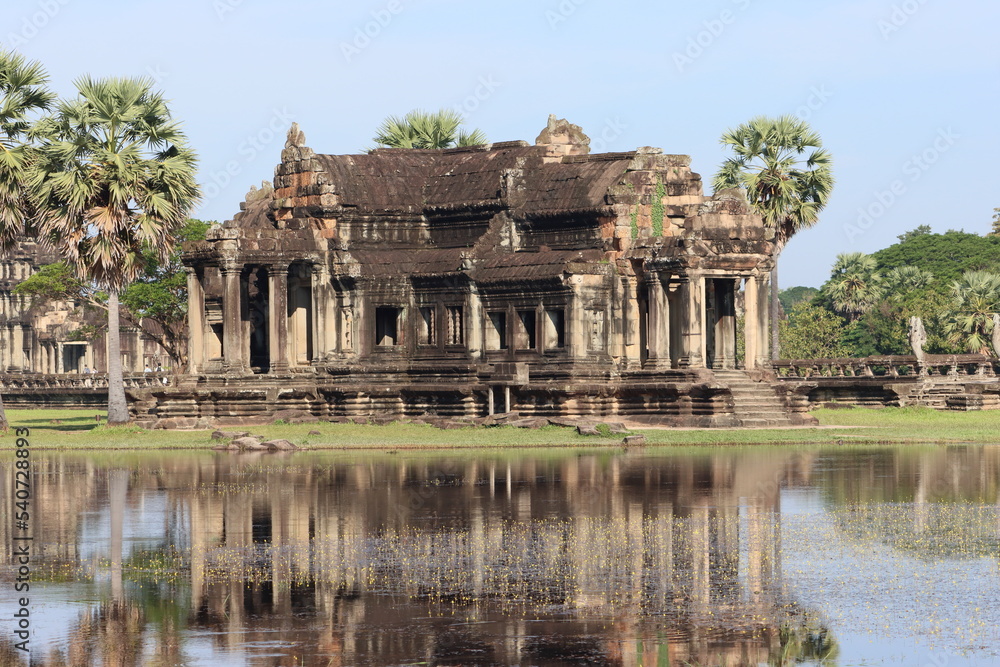Cambodia. Angkor Wat temple. Hindu temple built at the beginning of the ...