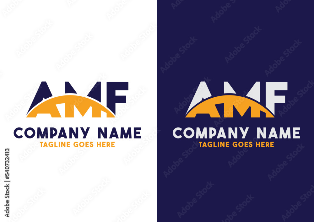 Letter AMF logo design vector template, AMF logo Stock Vector | Adobe Stock