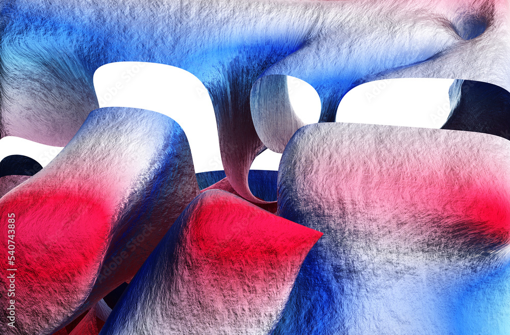 3d render of abstract art with 3d background with parts of surreal ...