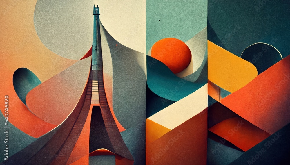 A series of stylized vintage graphic posters for a sport event, in the ...