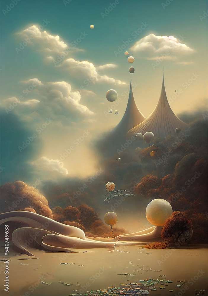 surreal fantasy land, whimsical fantasy world, digital art ...