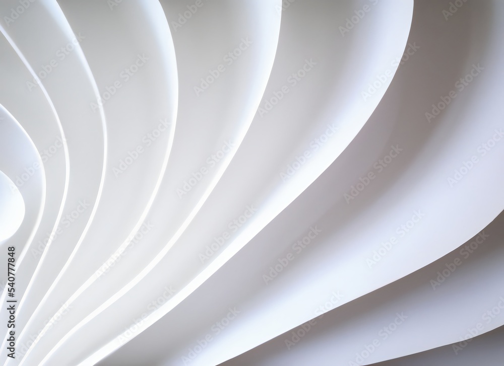 White Architecture Circular Background. Modern Building Design ...