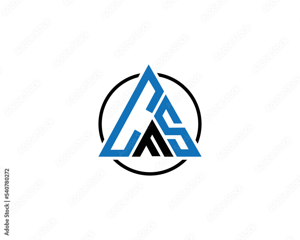 Triangle Letter CFS And CSF Elegant Initial Monogram Logo Design Vector ...