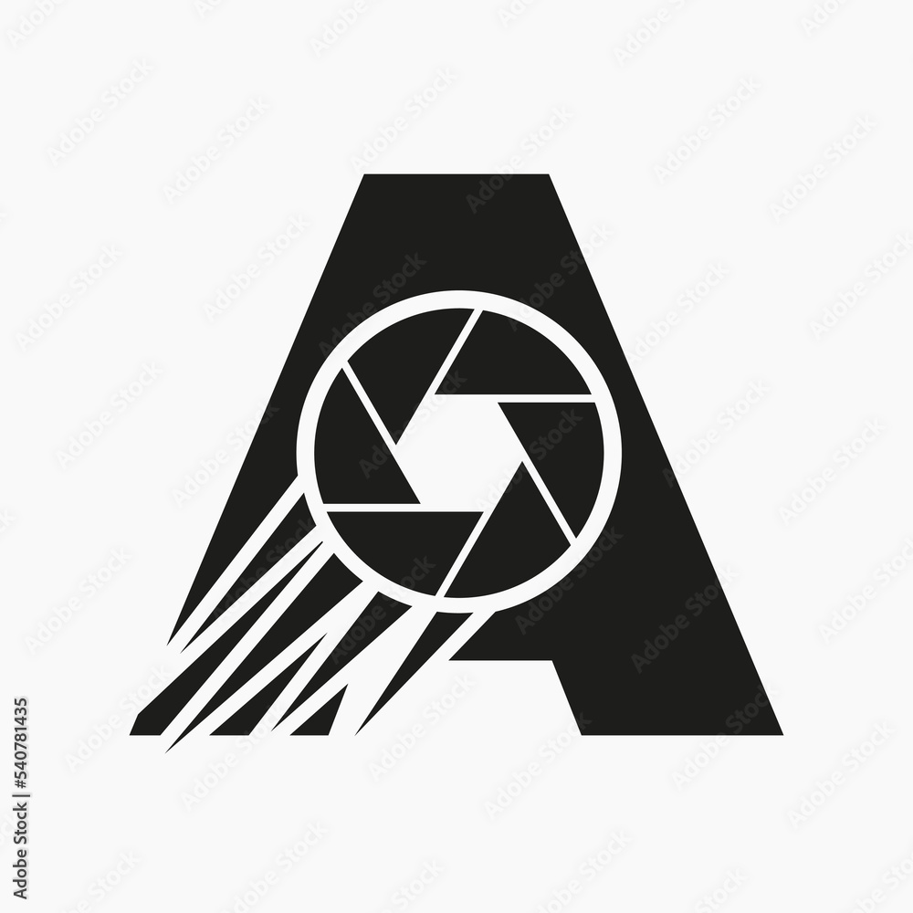 Letter A Photography Logo Camera Lens Concept. Photography Camera ...