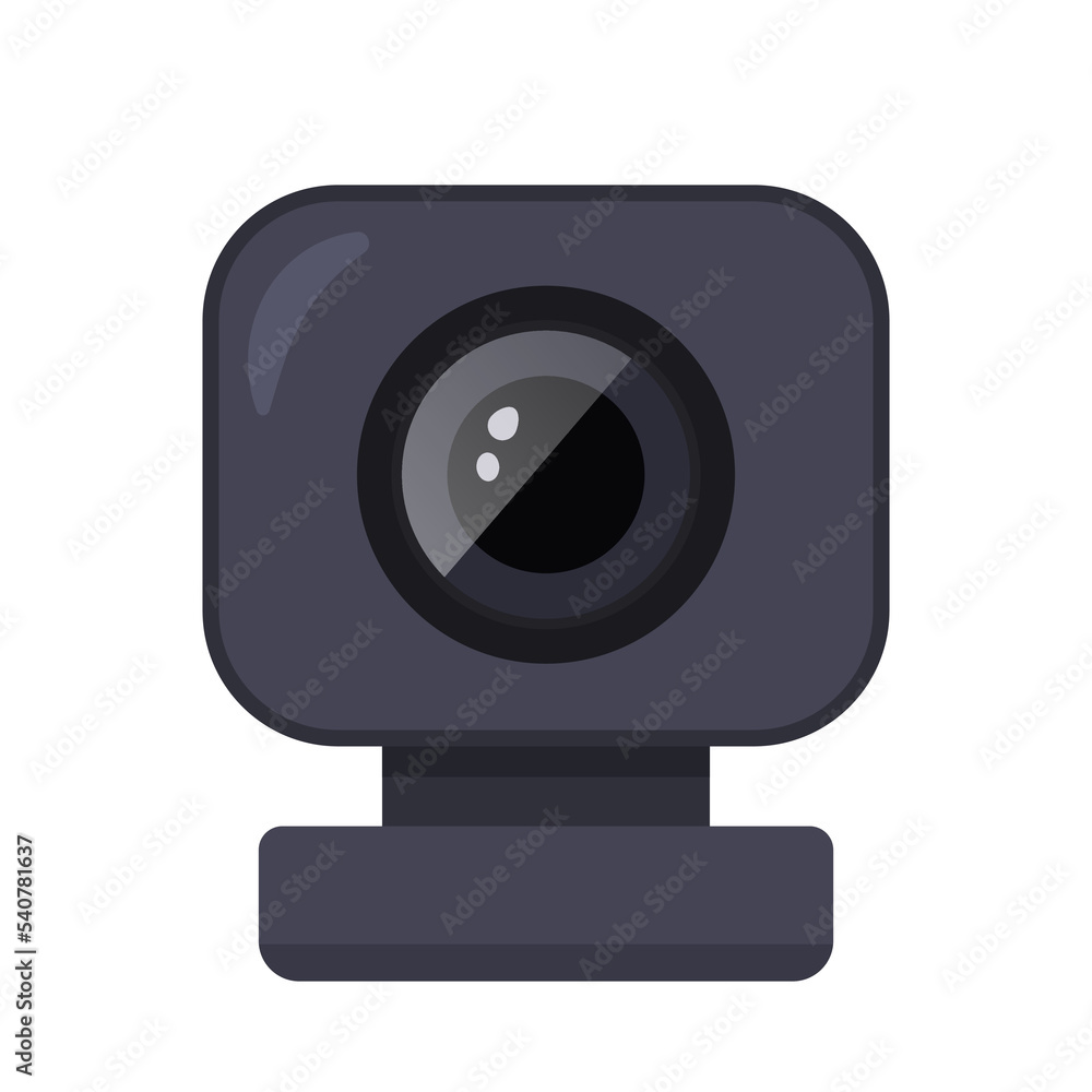 web camera icon in flat style. vector illustration isolated Stock ...