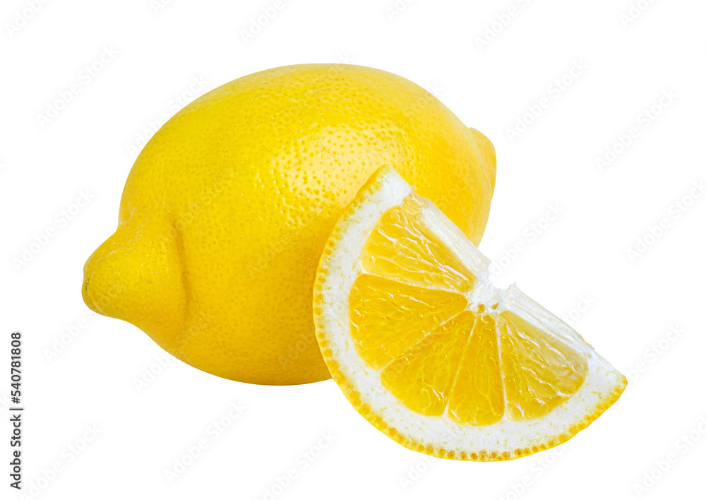 Lemon isolated on white or transparent background. Whole lemon fruit ...