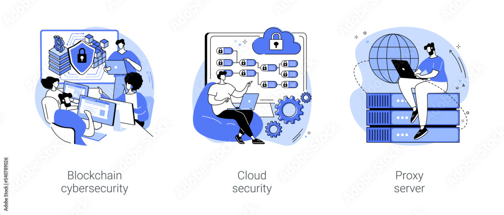Data safety isolated cartoon vector illustrations se Stock Vector ...