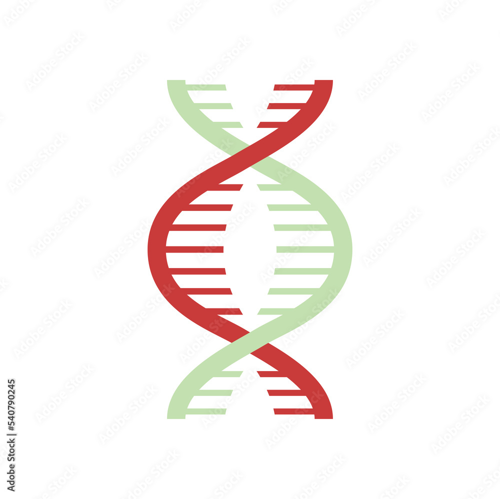 DNA helix structure microbiology sequence of chromosomes isolated cartoon genetic code. Vector ...