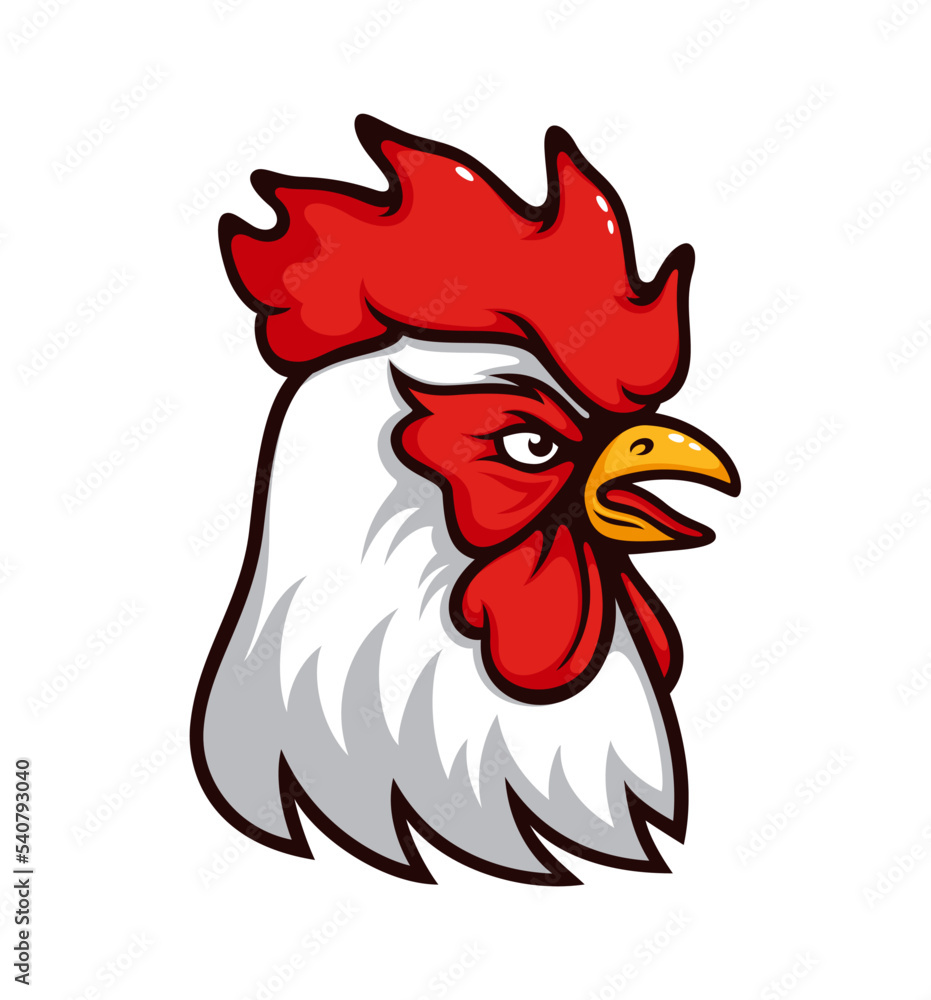 Crowing Rooster Head