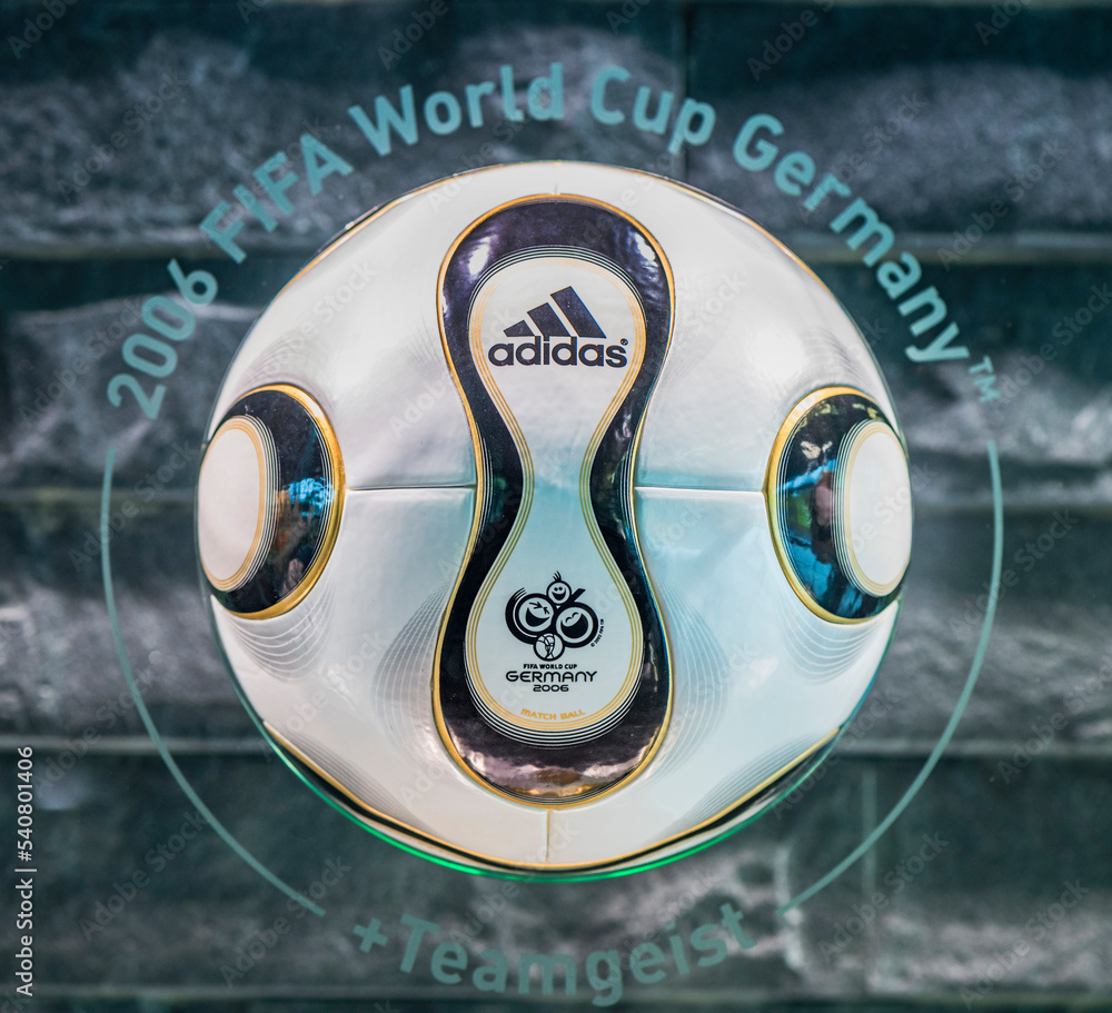 2006 World Cup ball at the exposition of FIFA headquarters in Zurich ...
