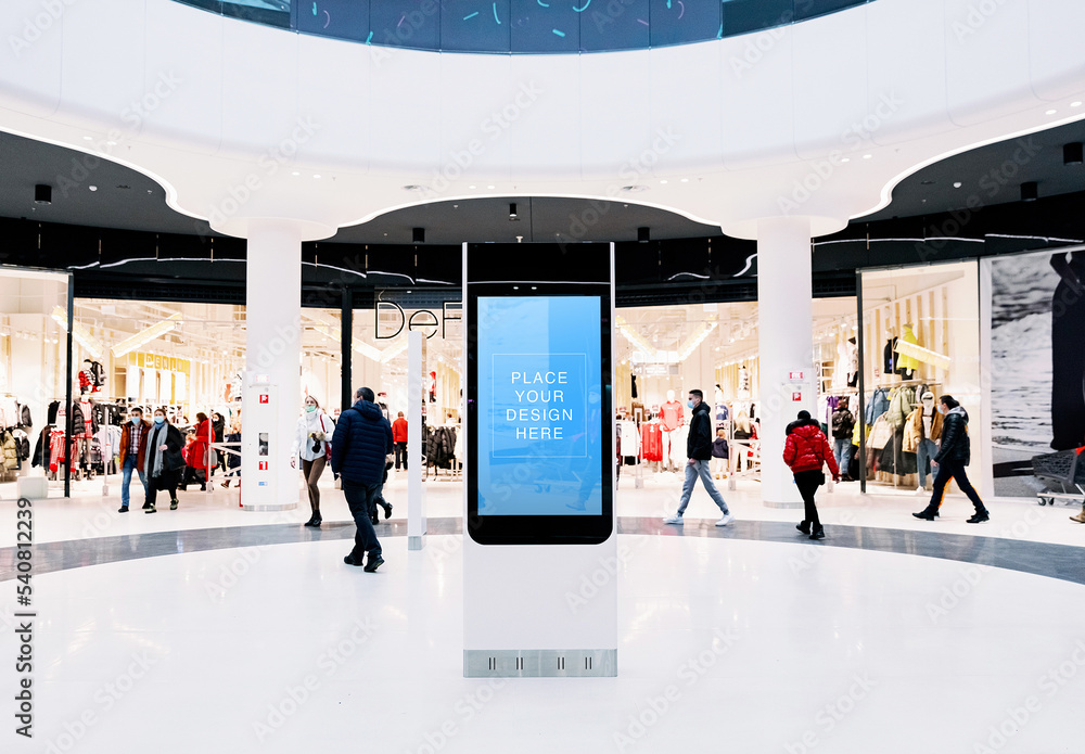 Shopping Mall Banner Screen Mockup Stock Template | Adobe Stock