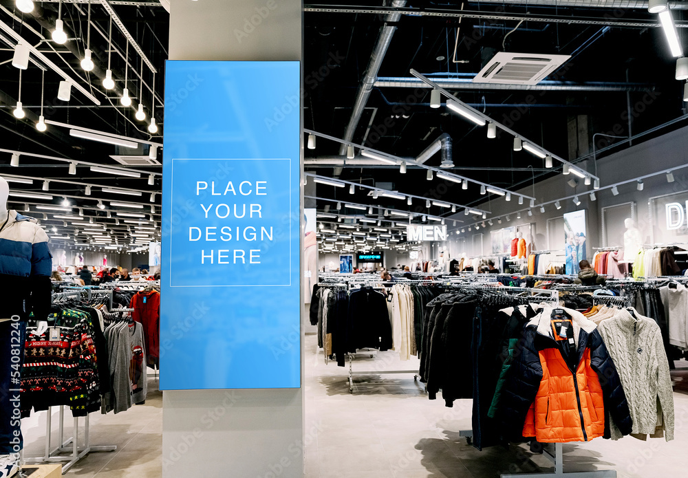 Clothes Store Banner Template Mockup Stock Template | Adobe Stock
