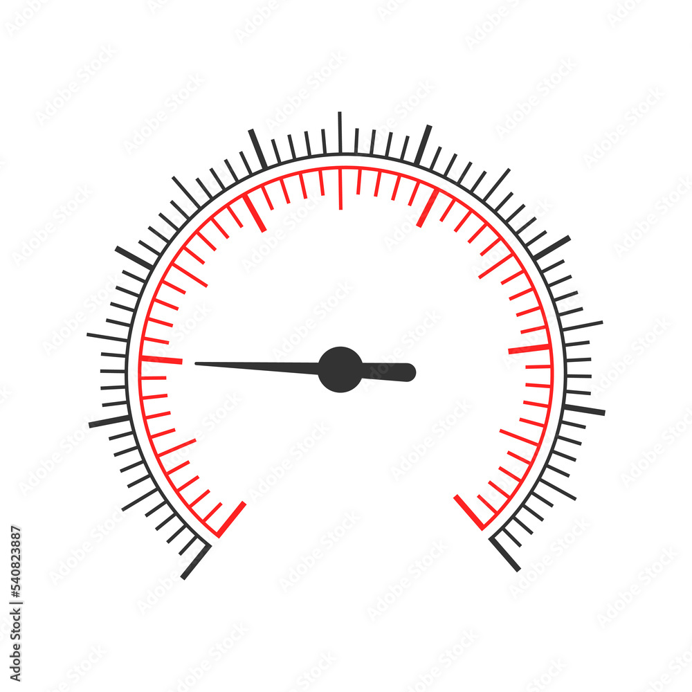 Round measuring scale with two charts and arrow. Template of pressure ...