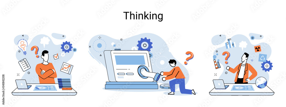 Thinking process of functioning of consciousness, which determines ...