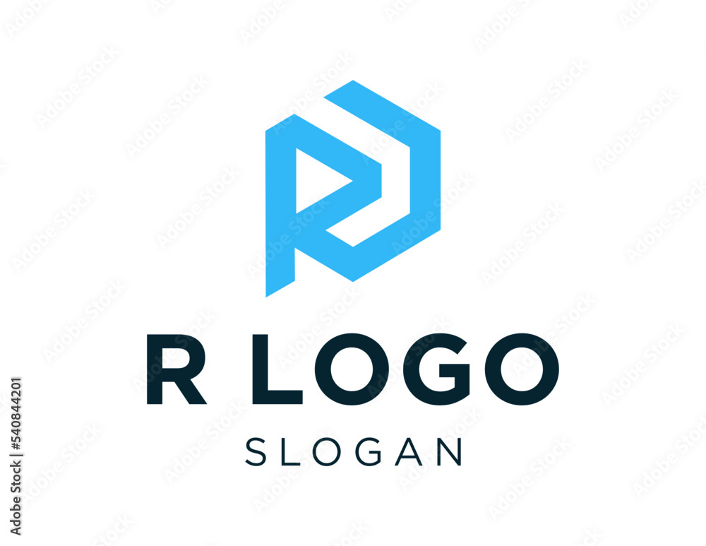 Logo design about R Letter on white background. created using the ...