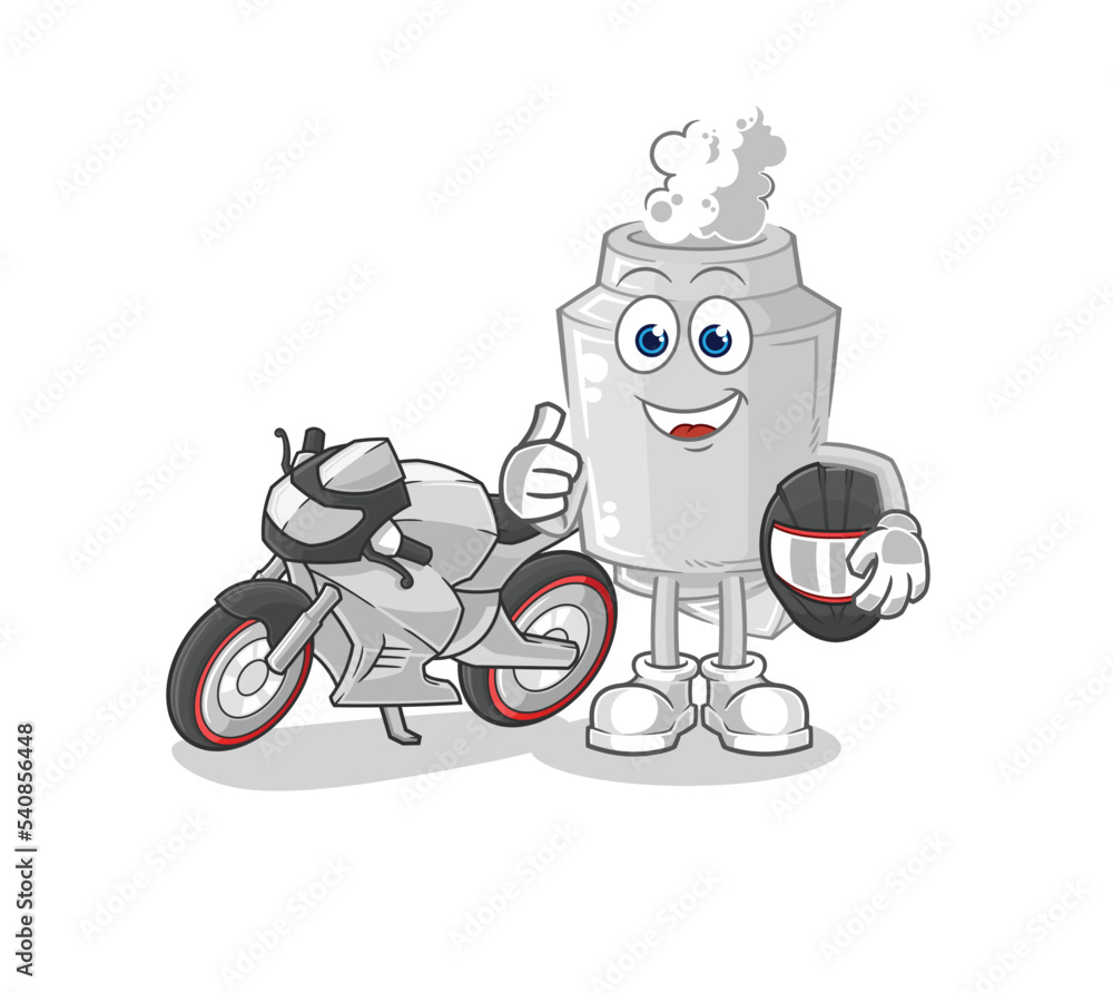 exhaust racer character. cartoon mascot vector Stock Vector | Adobe Stock