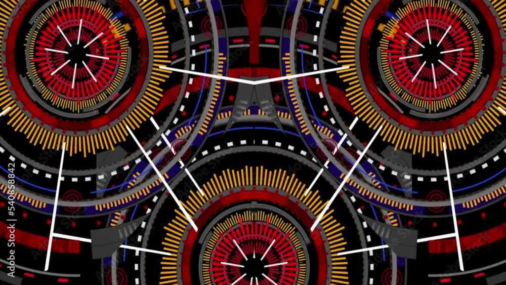 Concert Elements Panel with the LED bulb. 4k Abstract background art ...