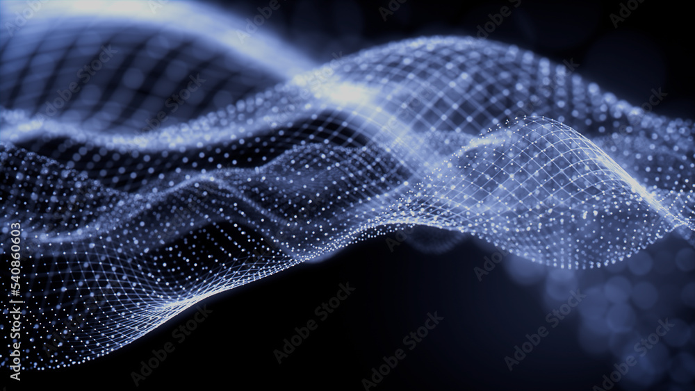 Smart Network and Connection Concept. Blue, Futuristic Digital Style ...