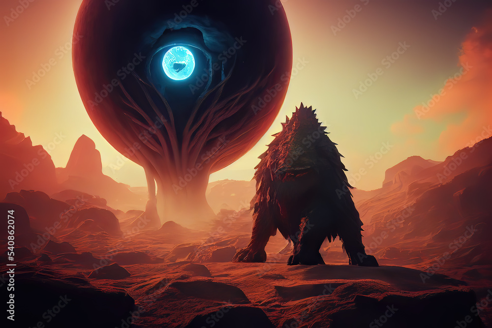 Eater of the Planet in Futuristic Art Style Stock Illustration | Adobe ...