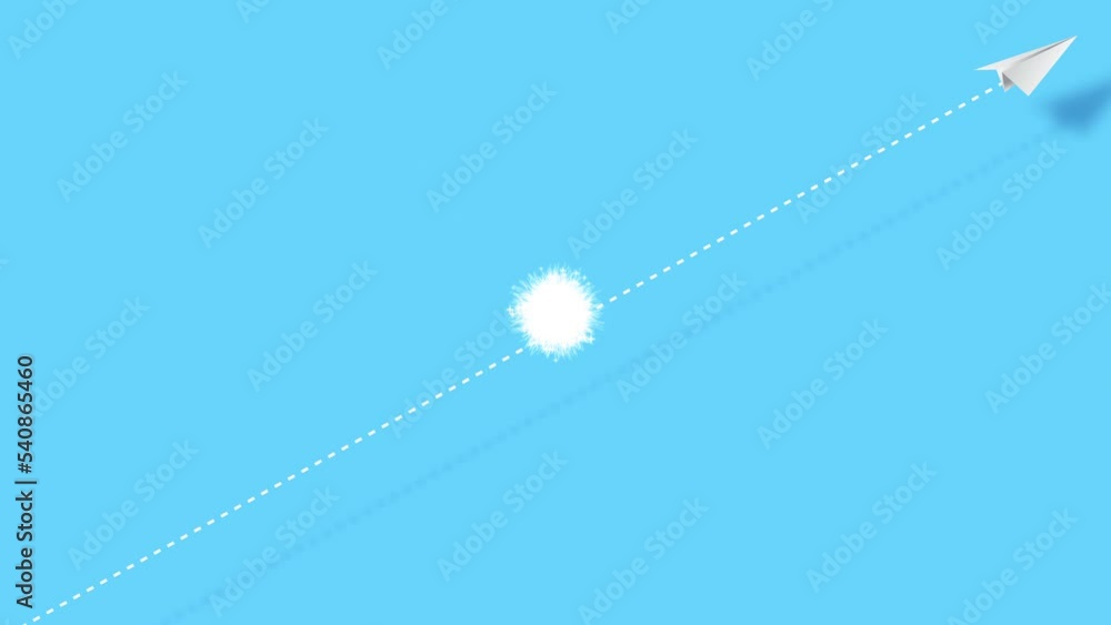 Paper airplanes flying over sky. Stop motion animation. Origami Paper ...