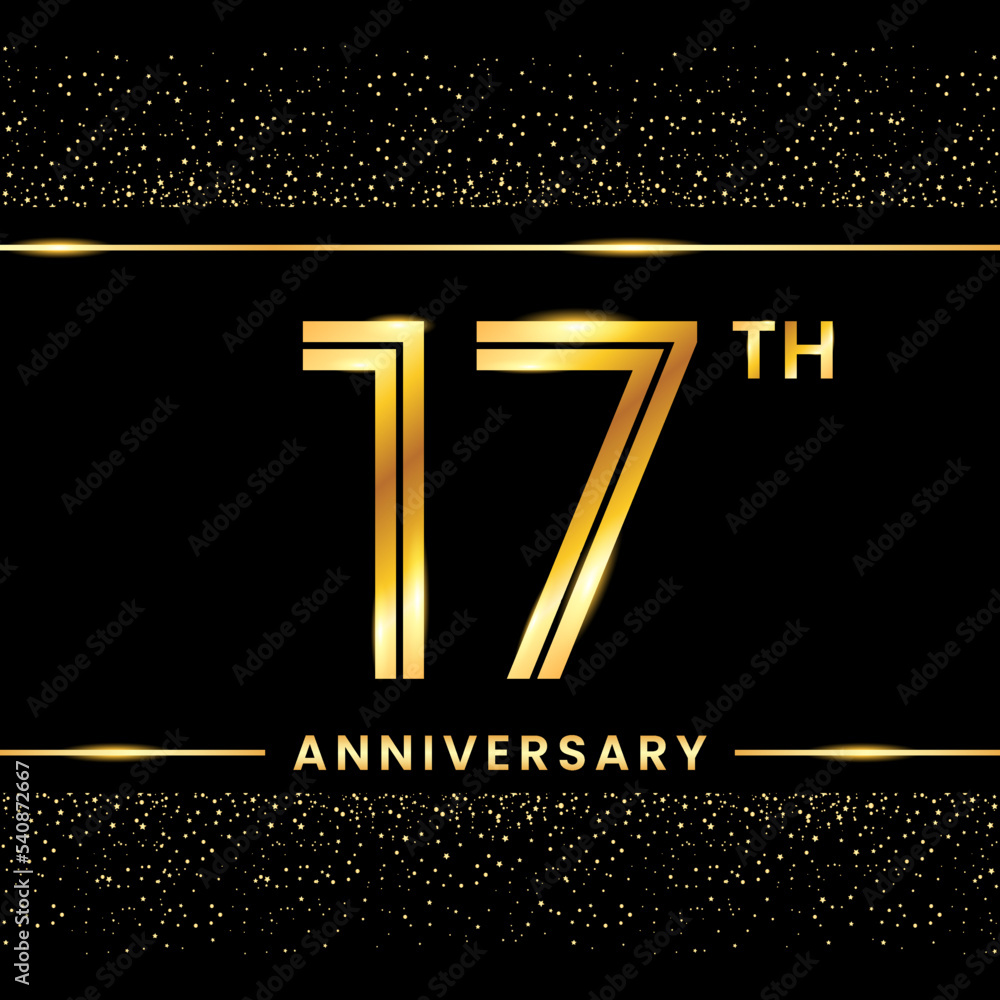 17th Anniversary Logotype. Golden Anniversary template design for ...