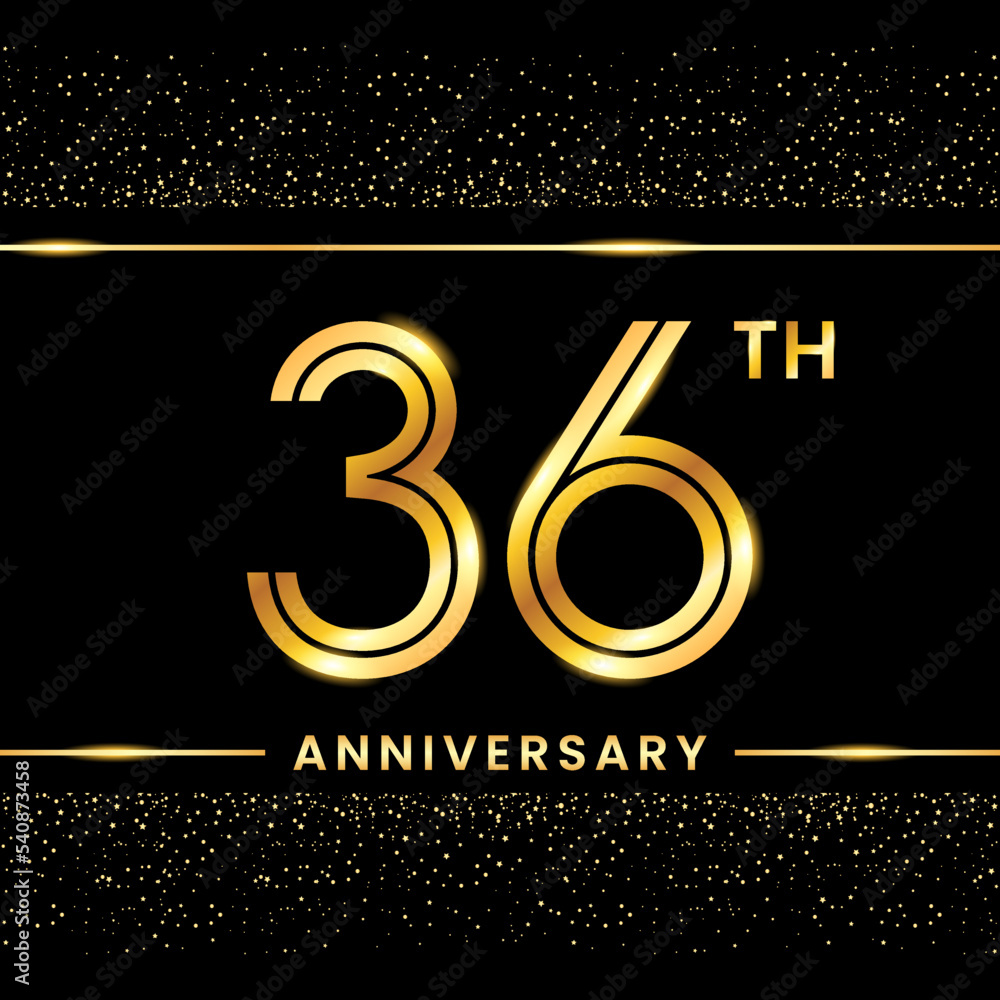 36th Anniversary Logotype. Golden Anniversary template design for ...