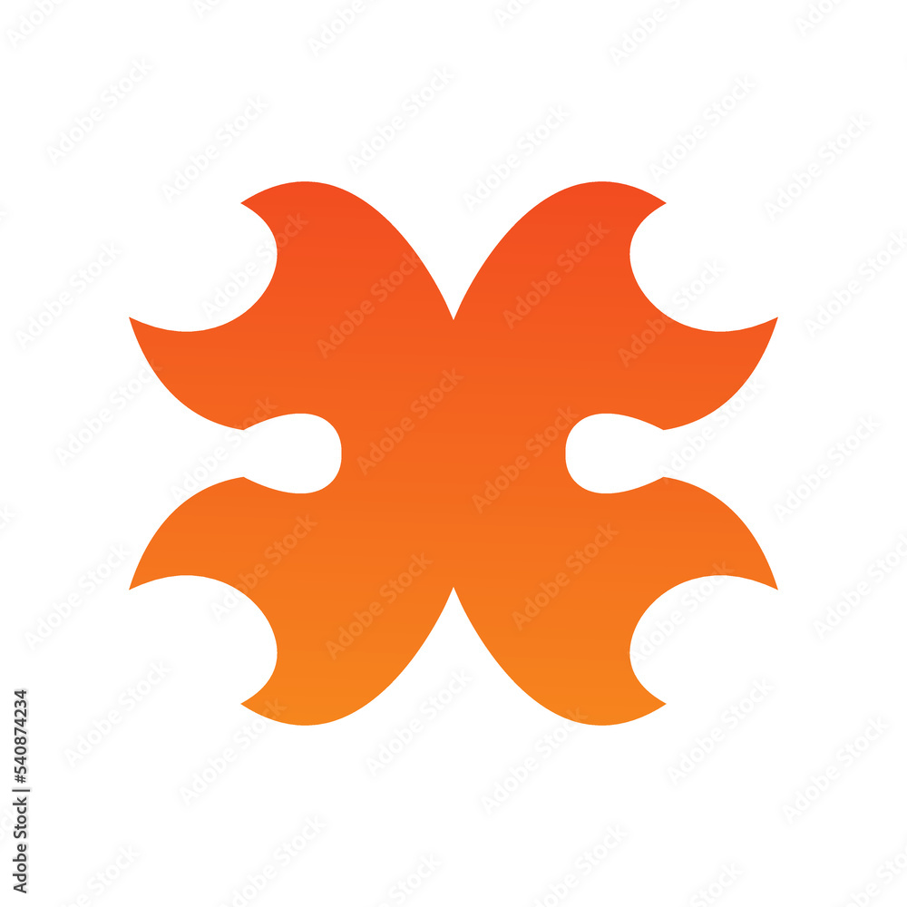 Abstract red flame fire logo design , icon vector Stock Vector | Adobe ...