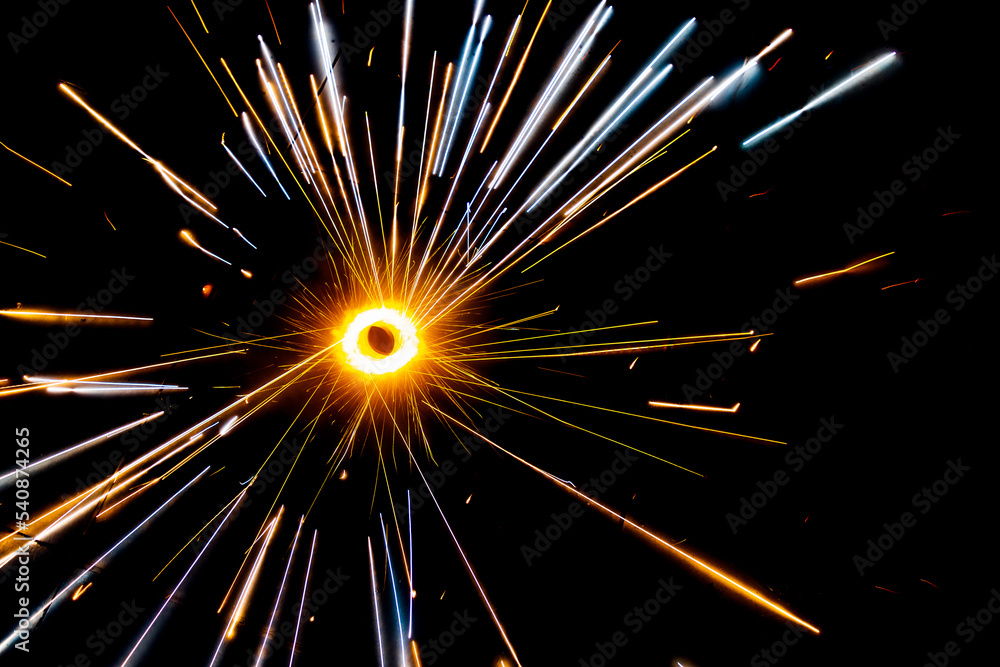 A top view of a type of firework/cracker known as Chakra or Chakri ...