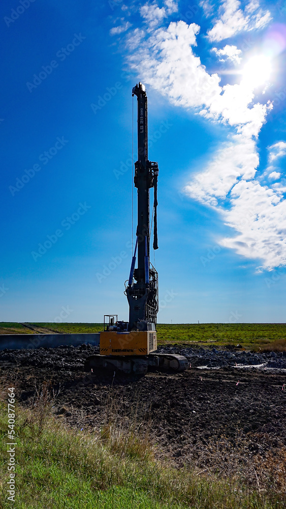 Araclar, Turkey - September 16, 2022: Hydraulic drilling rig Liebherr ...