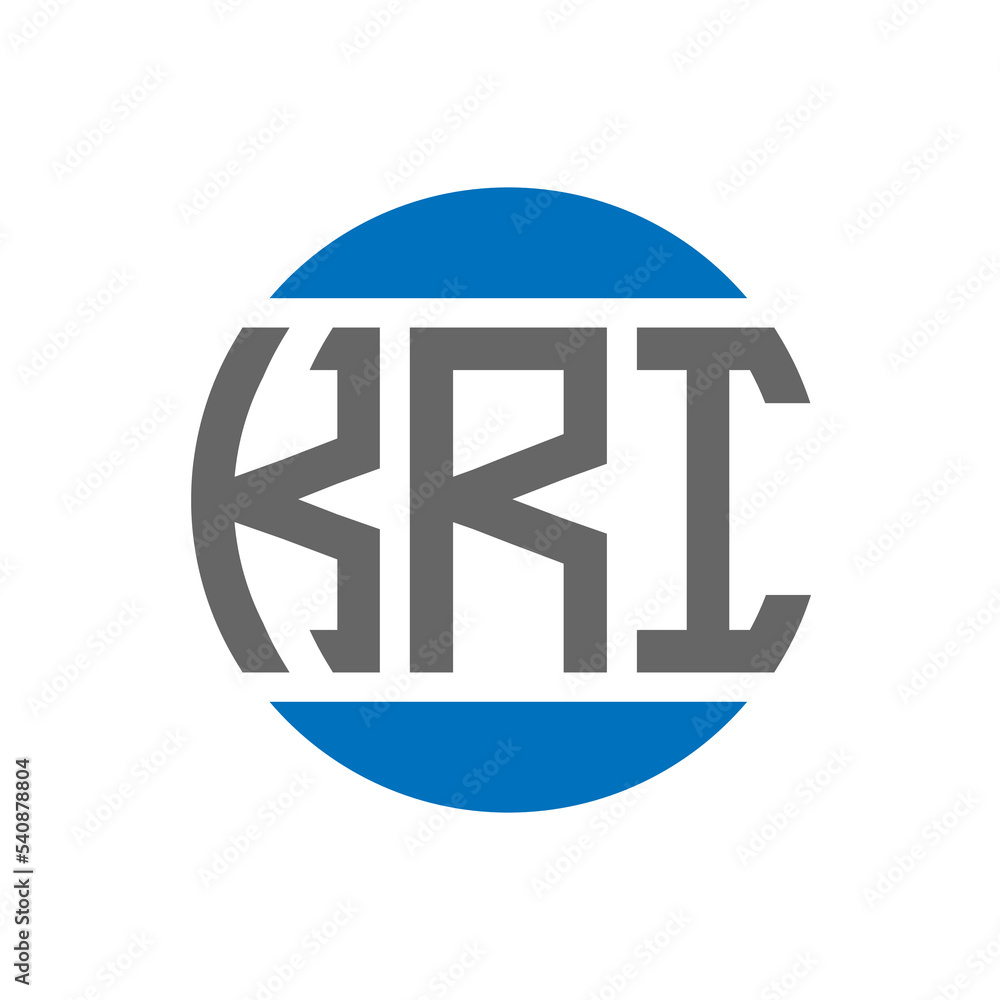 KRI letter logo design on white background. KRI creative initials ...