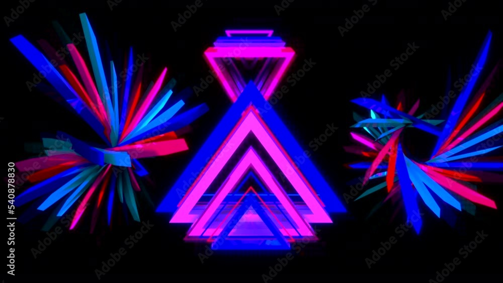 Concert Elements Panel with the LED bulb. 4k Abstract background art ...
