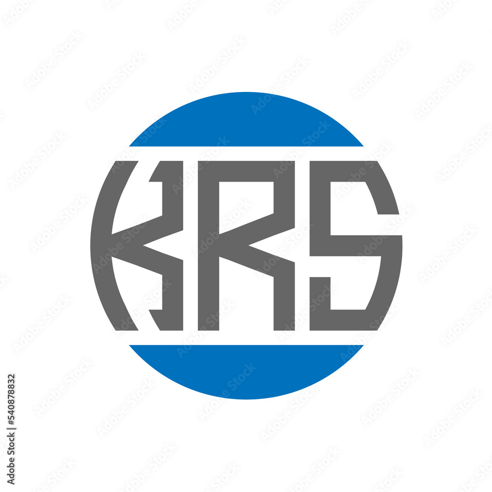KRS letter logo design on white background. KRS creative initials ...