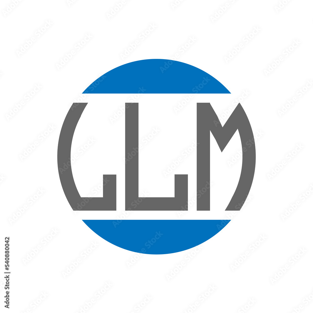 LLM letter logo design on white background. LLM creative initials ...