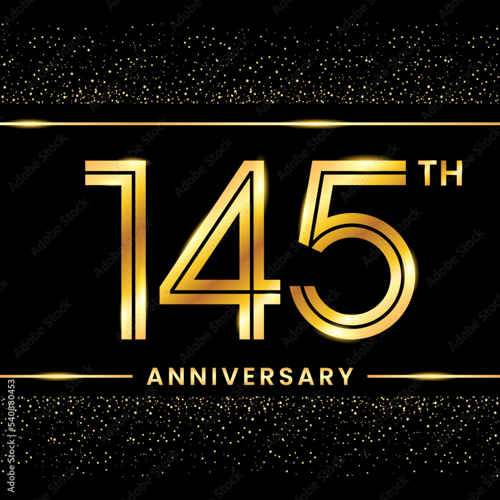 145th Anniversary Logotype. Golden Anniversary template design for ...