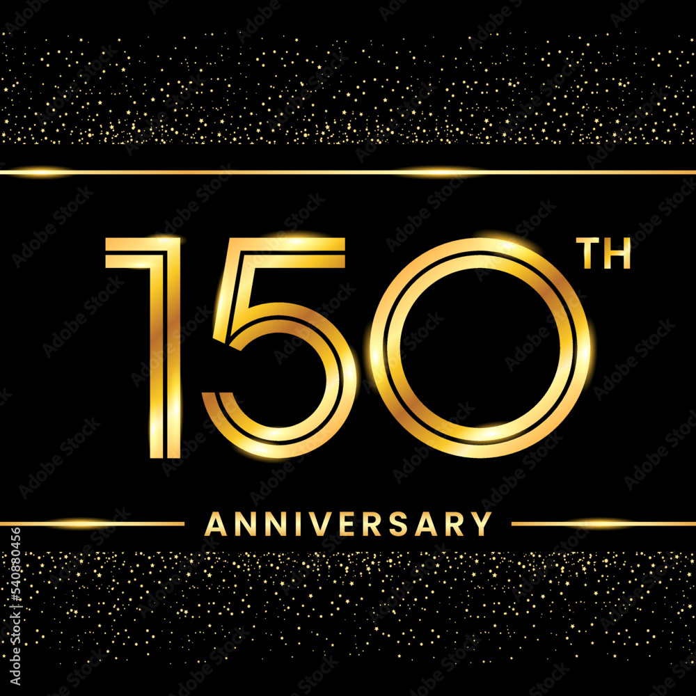150th Anniversary Logotype. Golden Anniversary template design for ...