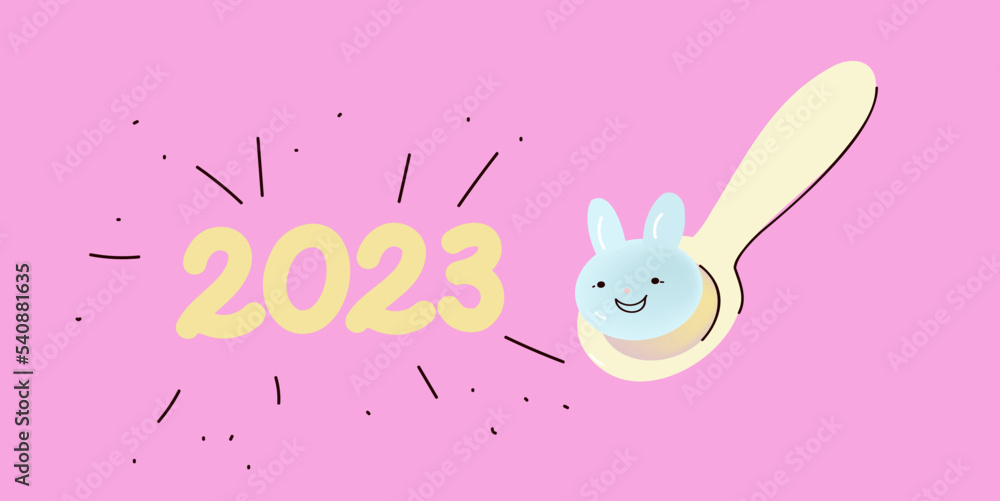 Rice ball form bunny. Symbol new year, Lantern Festival greeting card ...