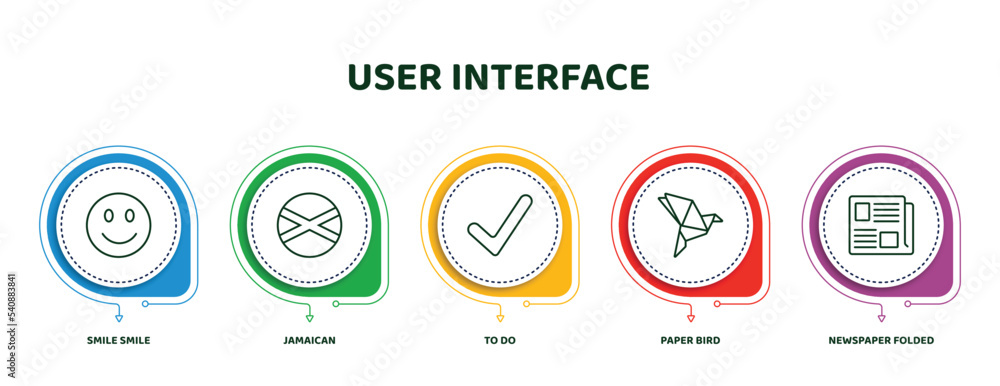 Vetor de editable thin line icons with infographic template ...