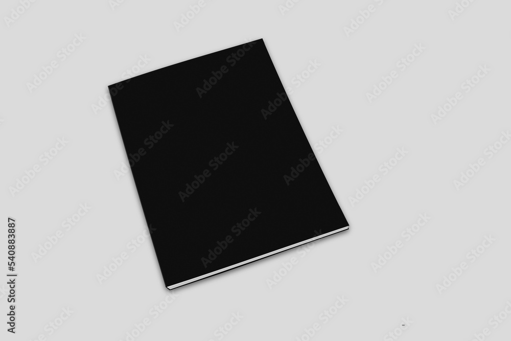 Open and closed glossy catalogs or A4 size magazines, isolated. Empty ...