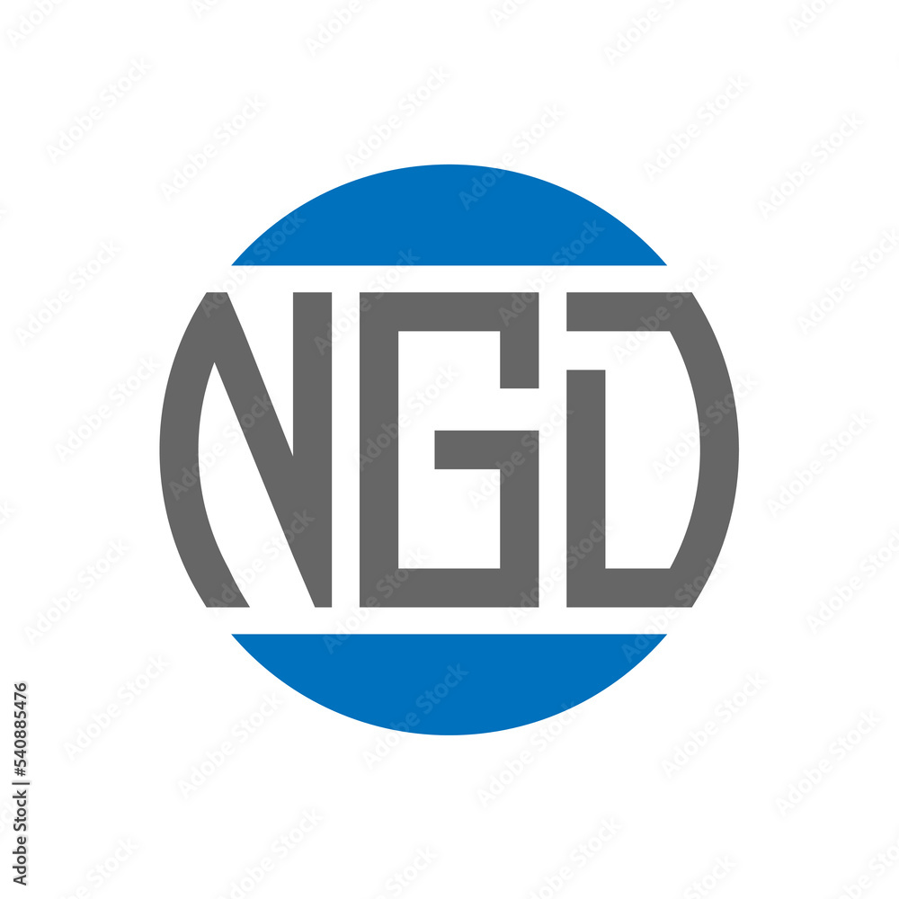 NGD letter logo design on white background. NGD creative initials ...