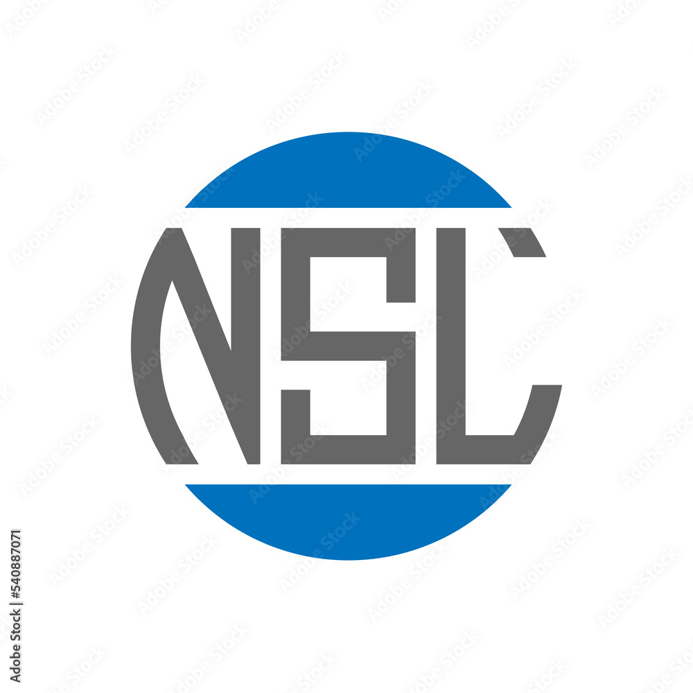 NSL letter logo design on white background. NSL creative initials ...