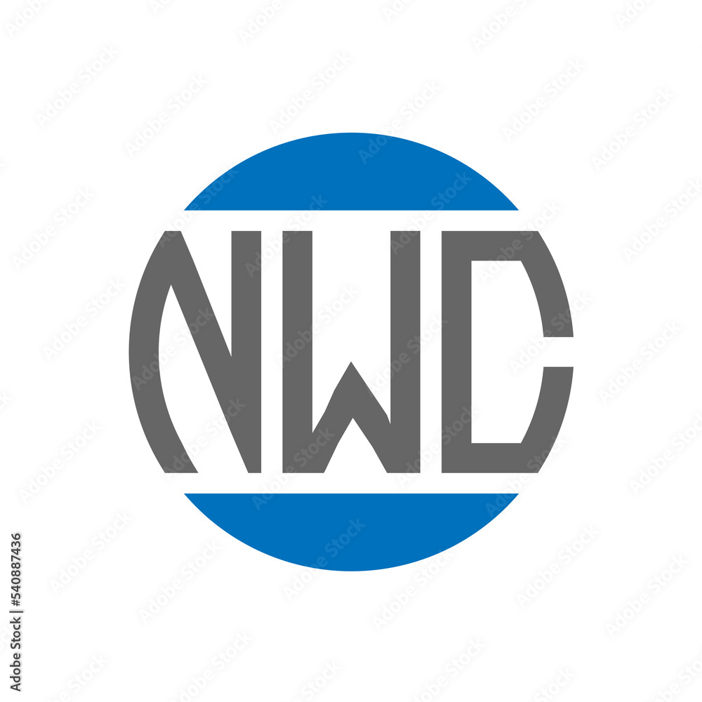NWC letter logo design on white background. NWC creative initials ...