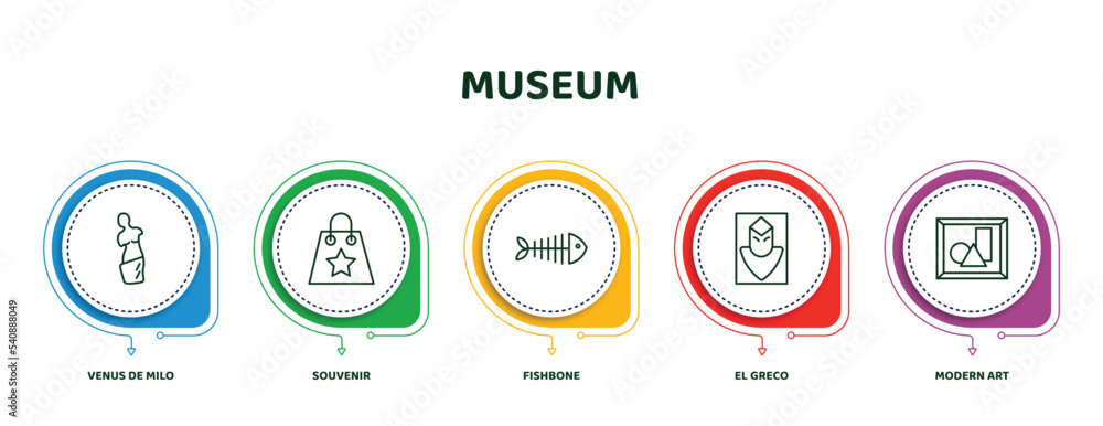 editable thin line icons with infographic template. infographic for ...