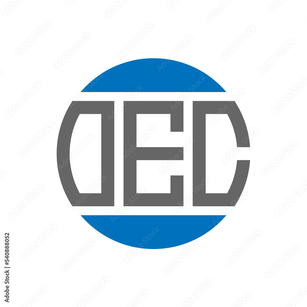 OEC letter logo design on white background. OEC creative initials ...