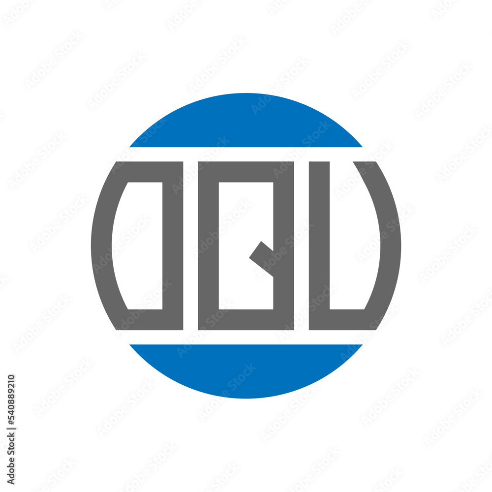 OQU letter logo design on white background. OQU creative initials ...