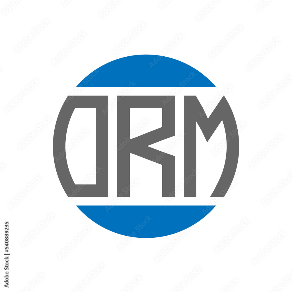 ORM letter logo design on white background. ORM creative initials ...
