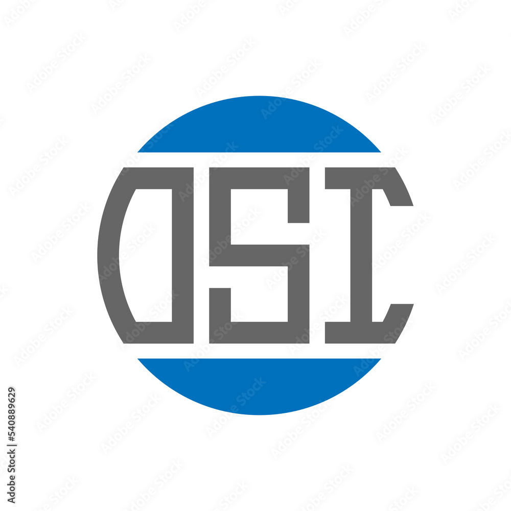 OSI letter logo design on white background. OSI creative initials ...