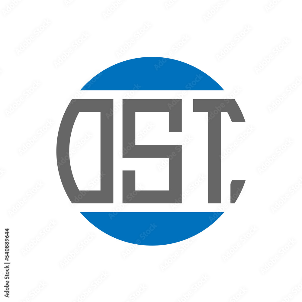 OST letter logo design on white background. OST creative initials ...