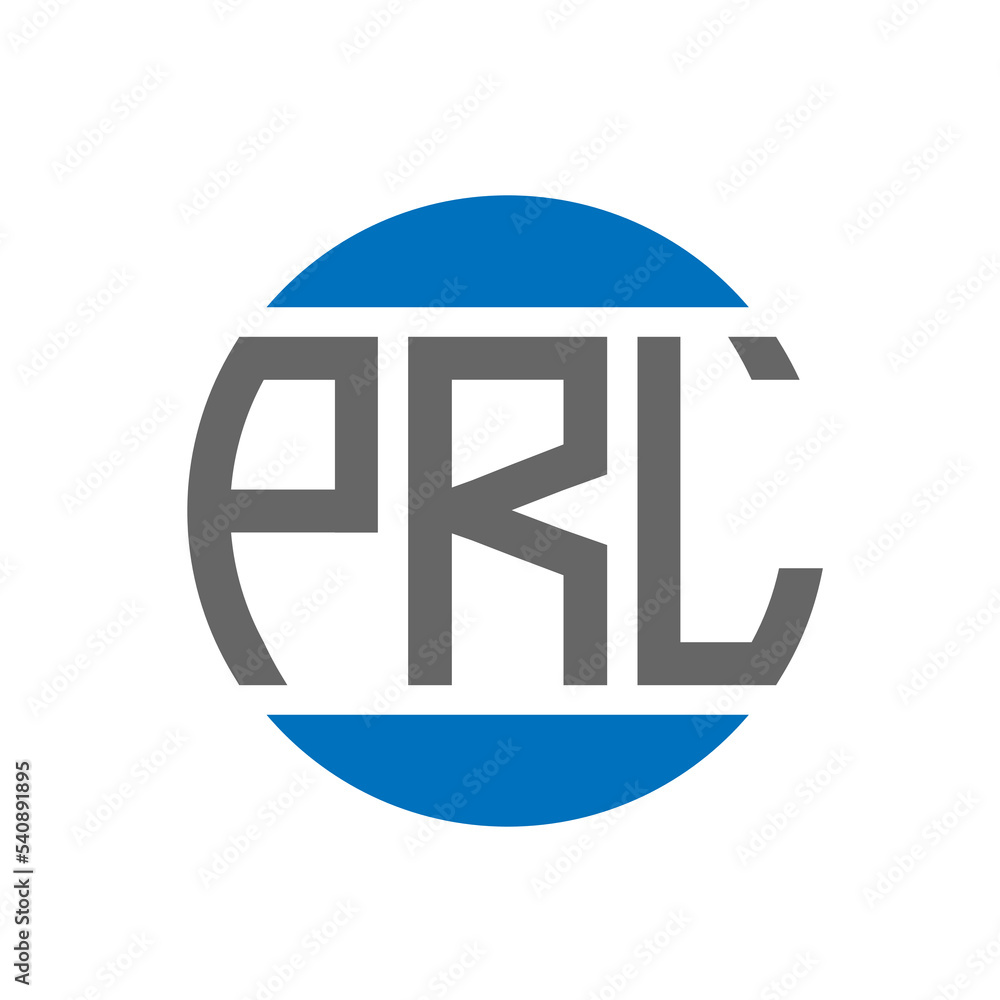 PRL letter logo design on white background. PRL creative initials ...